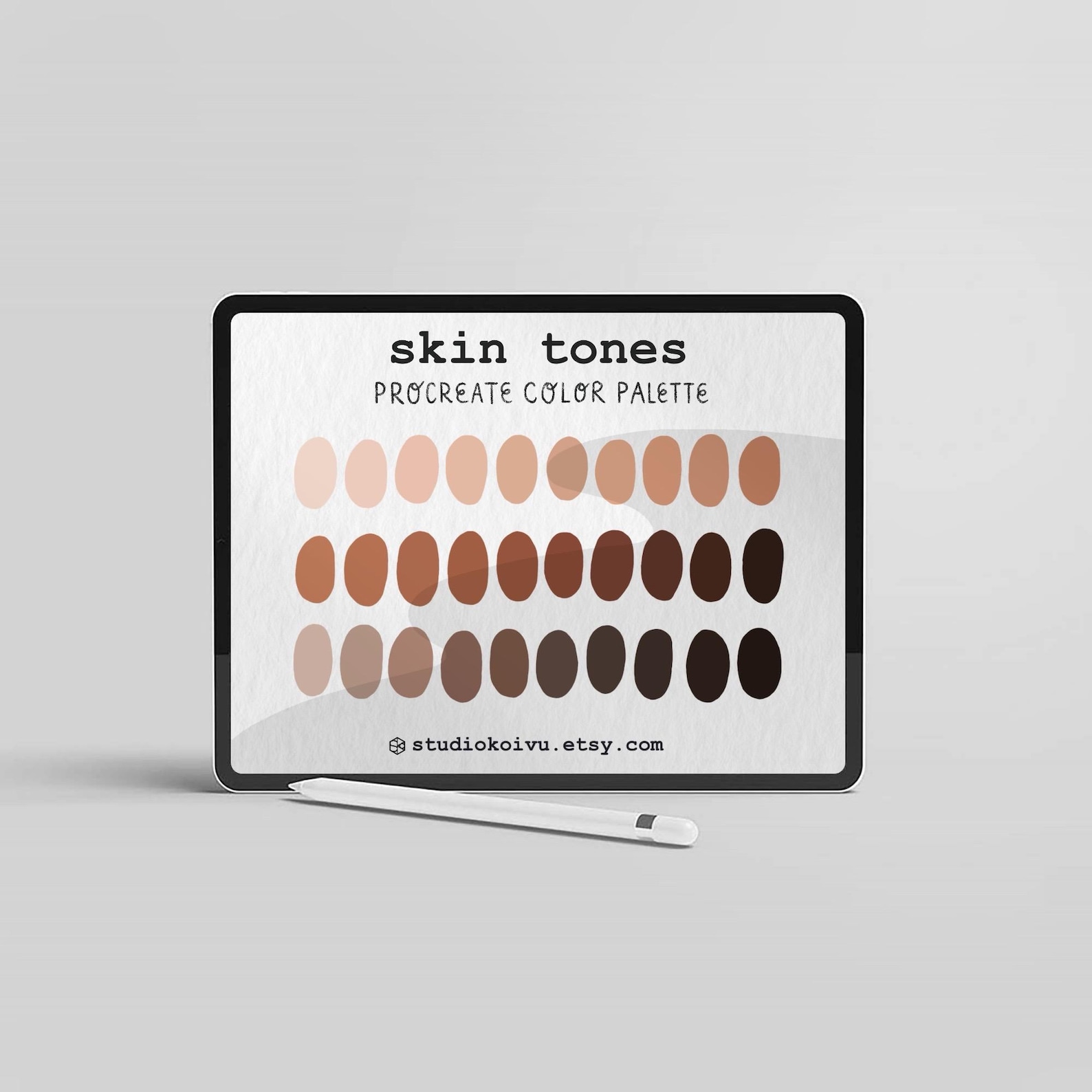 PROCREATE COLOR PALETTE // Skin Tones // 30 Colors for iPad Procreate ...