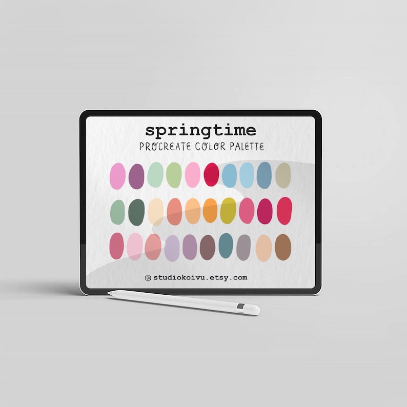 PROCREATE COLOR PALETTE // Springtime // 30 Colors for iPad Procreate ...