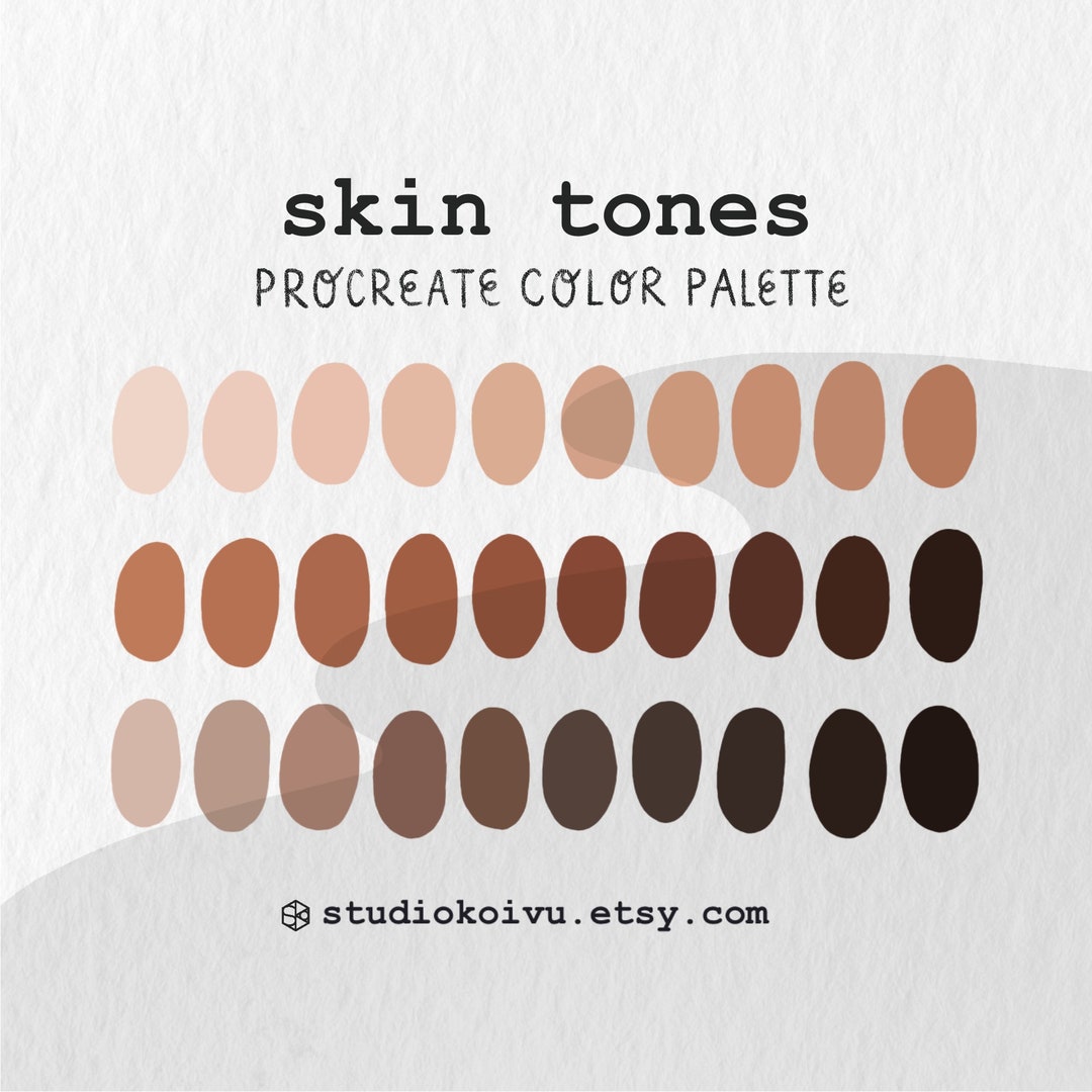 PROCREATE COLOR PALETTE // Skin Tones // 30 Colors for iPad Procreate ...