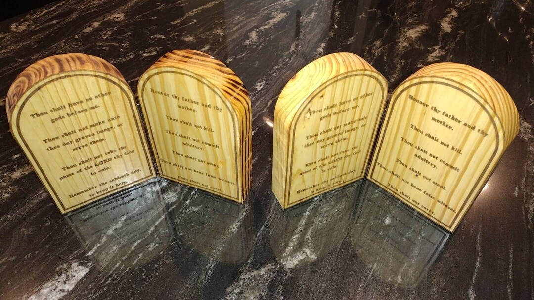 Wooden 10 Commandments Tablets - Etsy