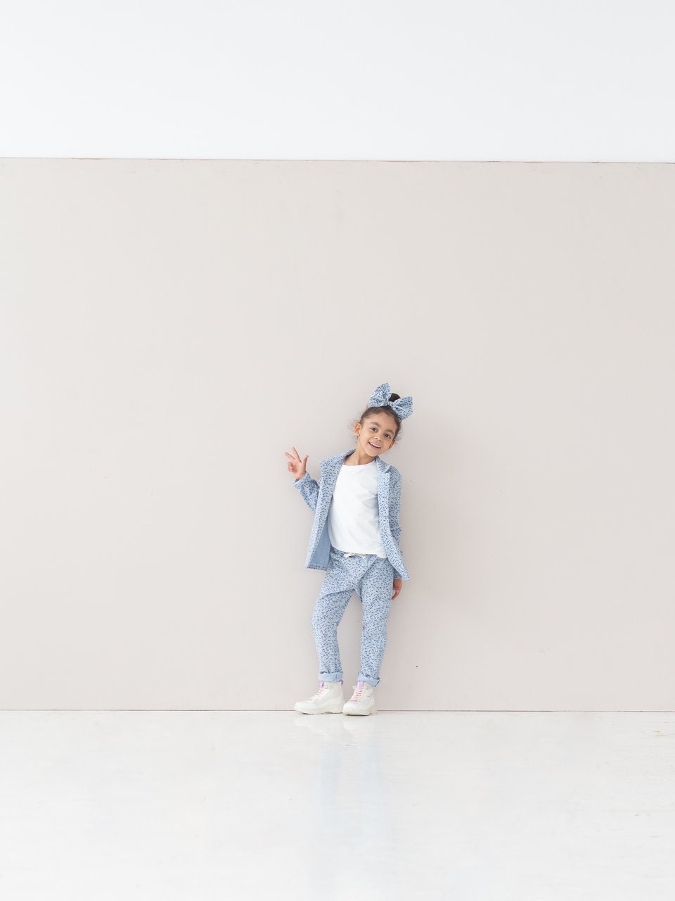 Two Piece Set, Girl Clothes, Suit for Girls, Floral Suit for Baby, Back ...