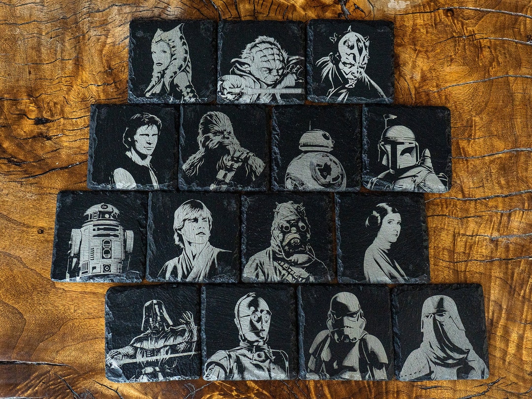 Star Wars Slate Coasters, Laser Engraved Star Wars Gifts, Star Wars ...