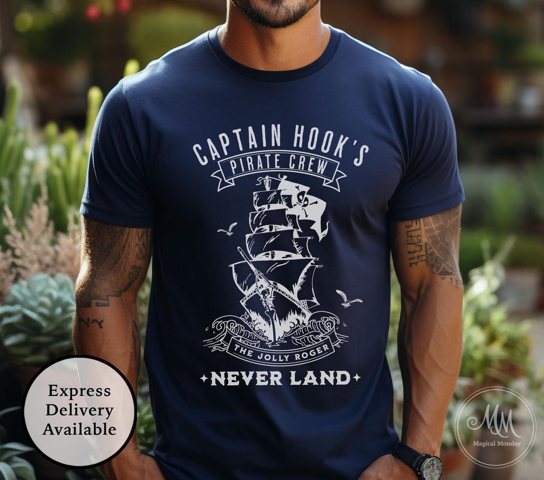 Hook's Pirate Crew Peter Pan Shirt Captain Hook Pirate Shirt Express ...