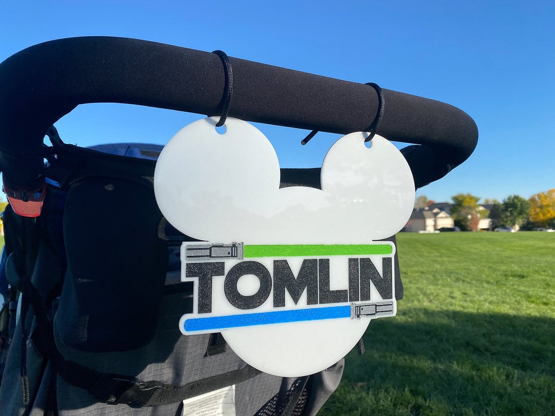 Mickey Lightsaber Stroller Tag Mickey Star Wars Stroller - Etsy