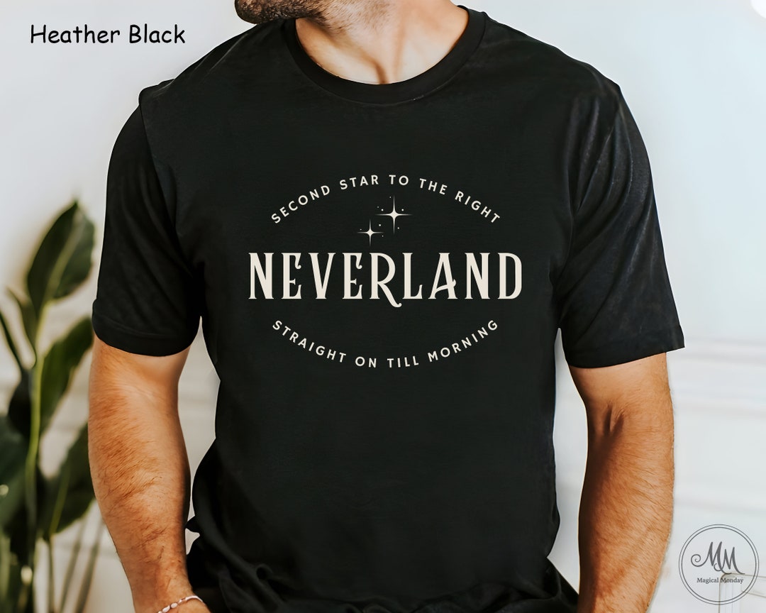 Neverland Shirt Peter Pan Tshirt Mens Disney Shirt Second Star to the ...