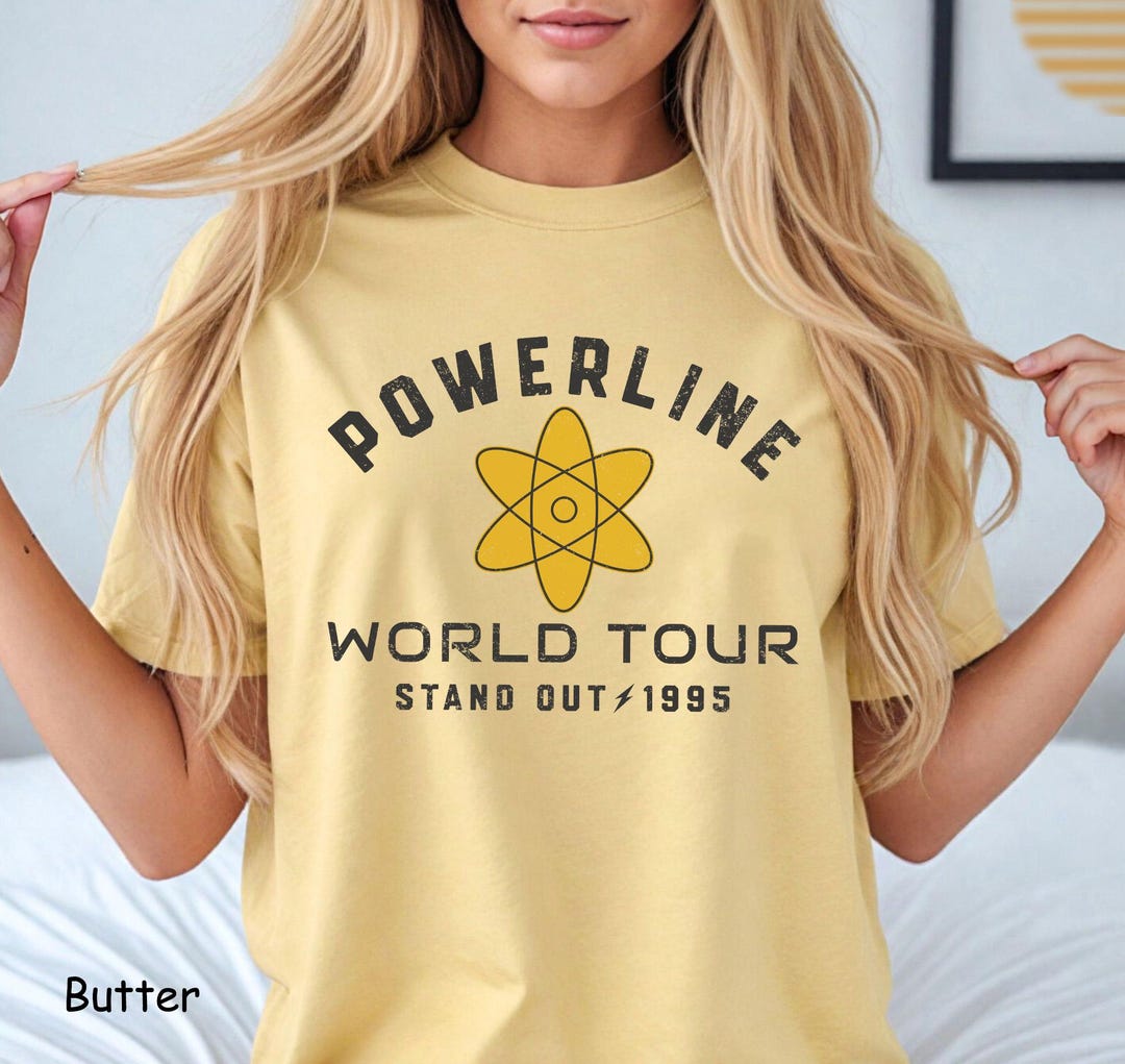 Powerline World Tour Shirt 90's Retro Comfort Colors Power Line World ...