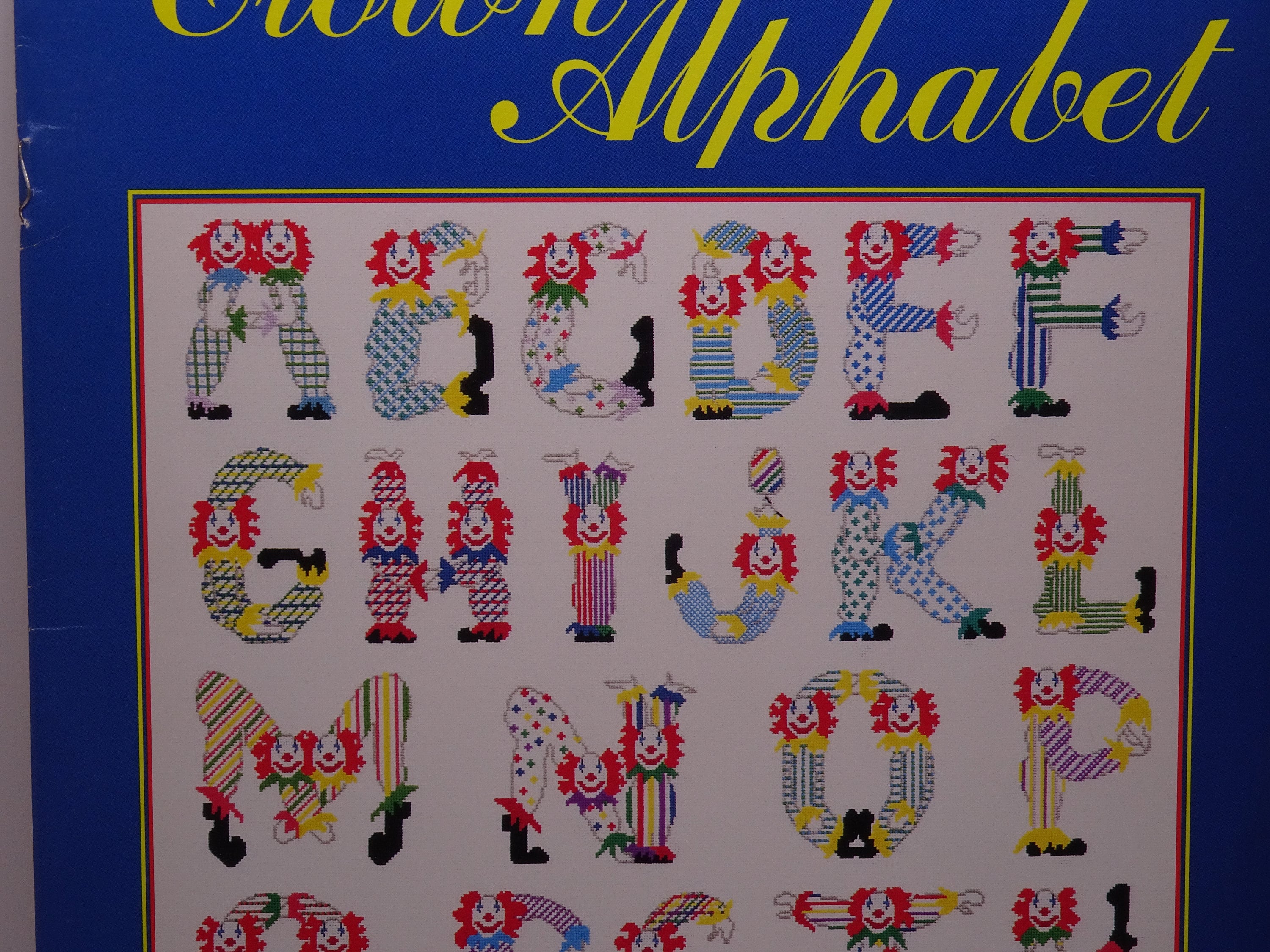Samplers & Alphabets Collection Clown Alphabet Counted Cross - Etsy