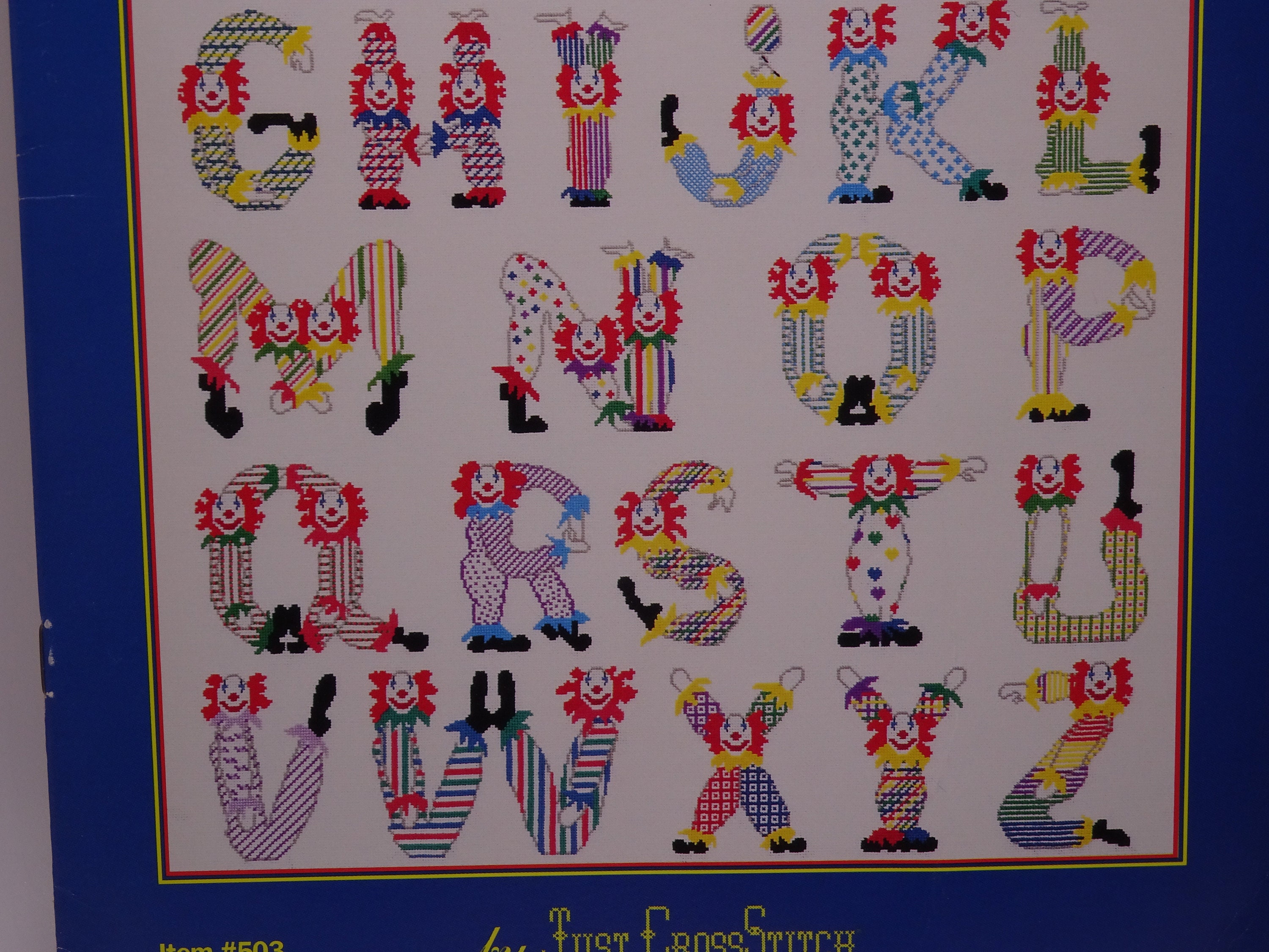 Samplers & Alphabets Collection Clown Alphabet Counted Cross - Etsy