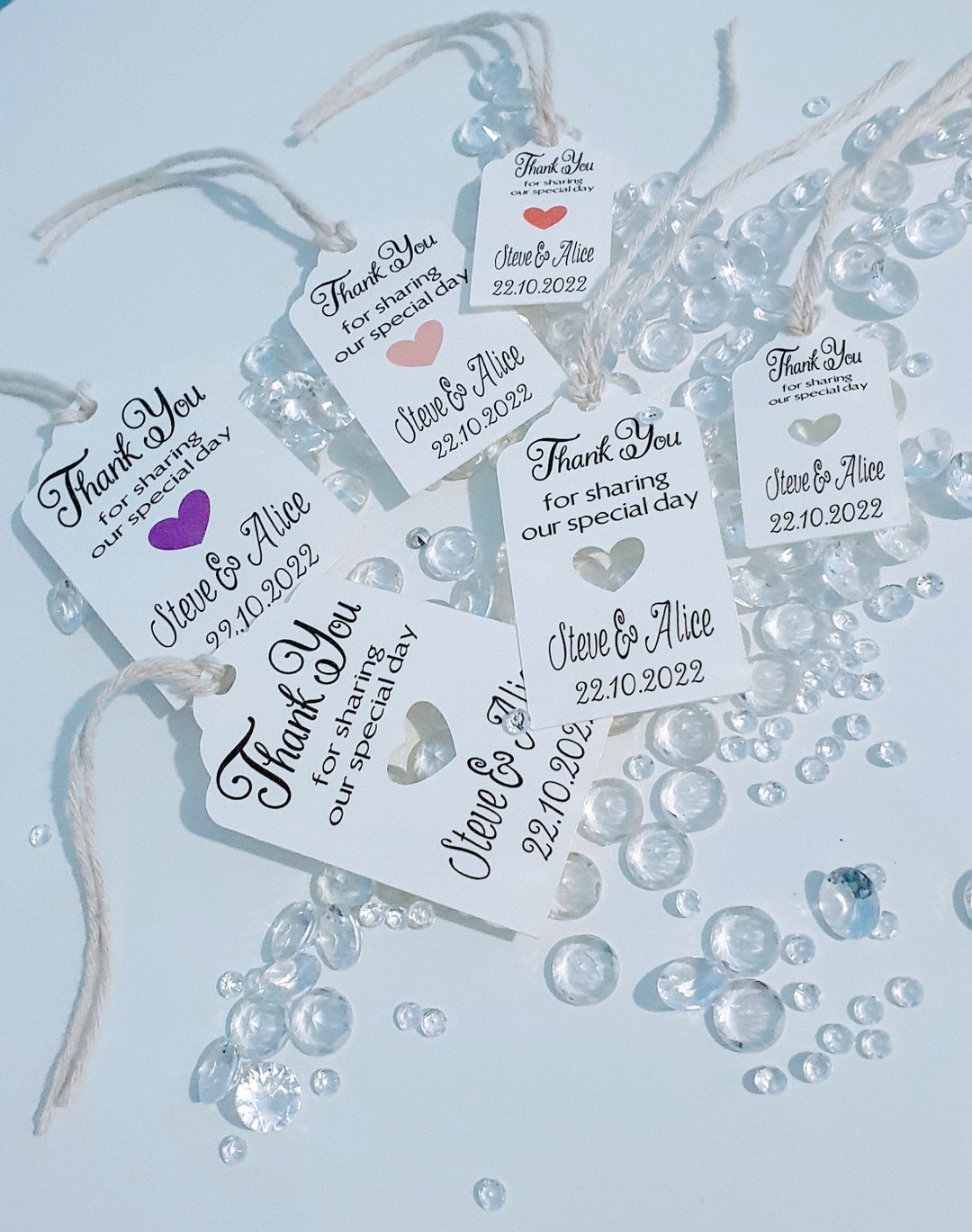 Thankyou Cards Wedding Tags Table Decor Tags for Favors - Etsy