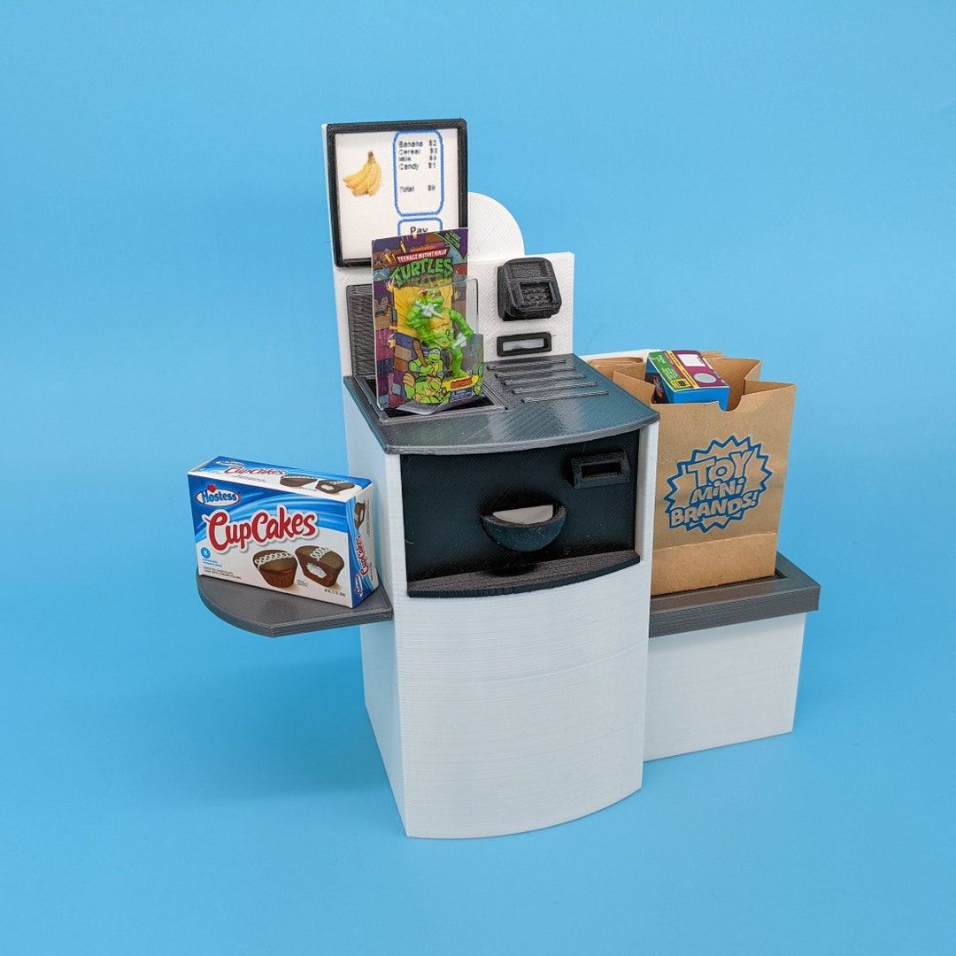Mini Brands Toy Grocery Store Self Checkout Lane With Register and ...