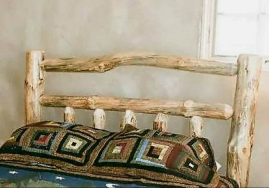 Rustic Log Headboard: Norway Pine, Curved Top (ready to Assemble) - Etsy