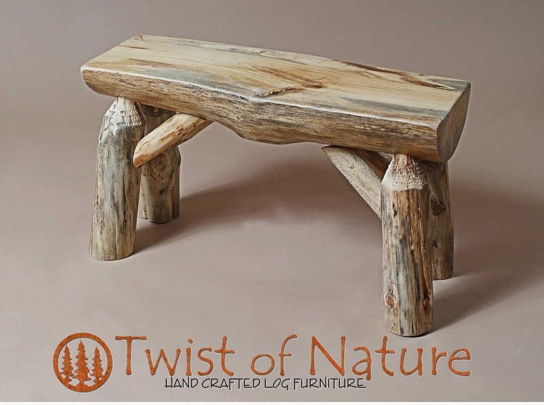 Half Log Bench. Choose Your Size. Free Shipping. - Etsy