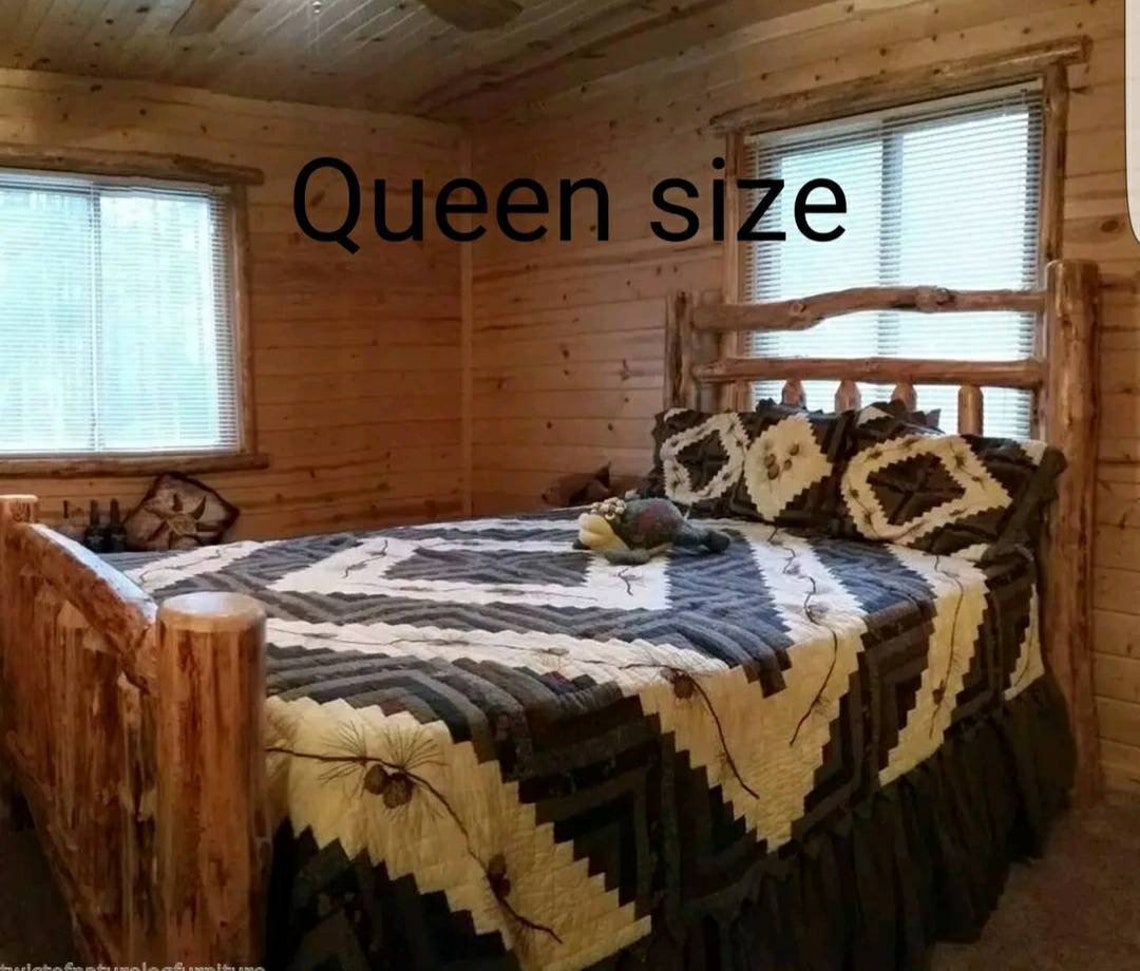 Rustic Deluxe Log Bed Kit Standard Log Bed We Have Been - Etsy