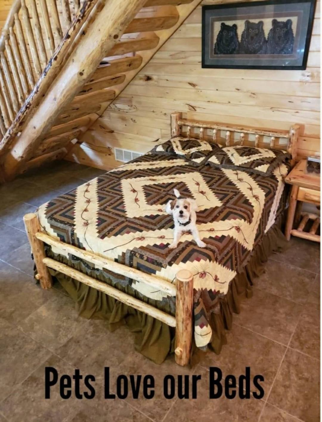 Wilderness Log Bed Kit! Gorgeous Design! Space Saving and Priced Right ...