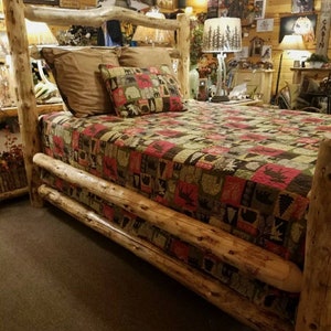 Rustic Log Bed Frame: Double Rail Super Sturdy Ready to Assemble - Etsy
