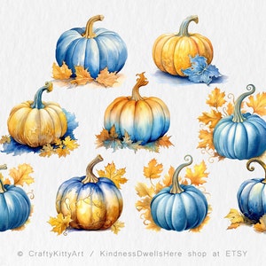 Pumpkin Watercolor Png. Pumpkin Clipart Bundle. Digital PNG ...