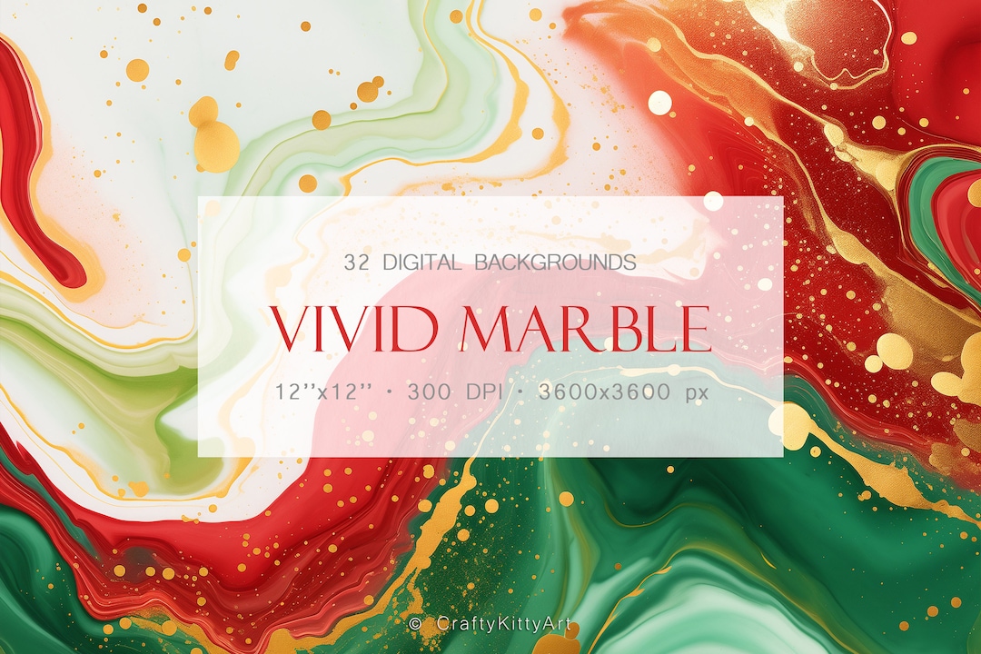 Marble Digital Wallpaper. Marble Background. Luxury Elegant Red & Green ...
