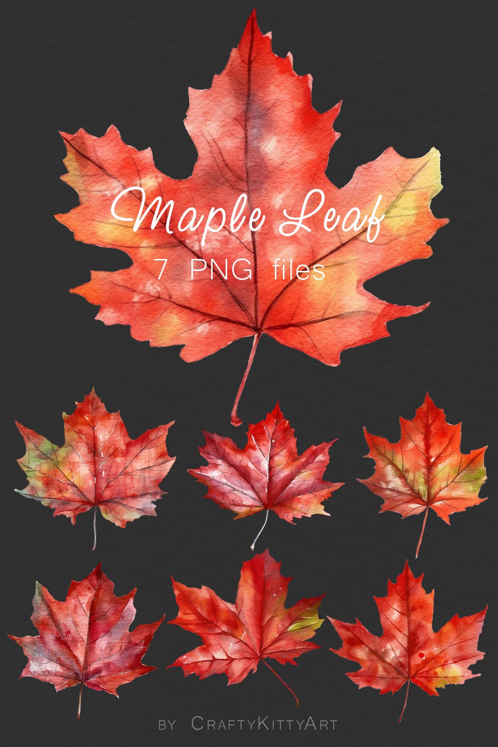 Maple Leaves PNG Clipart. Fall Leaf PNG Clipart. Watercolor Clip Art ...