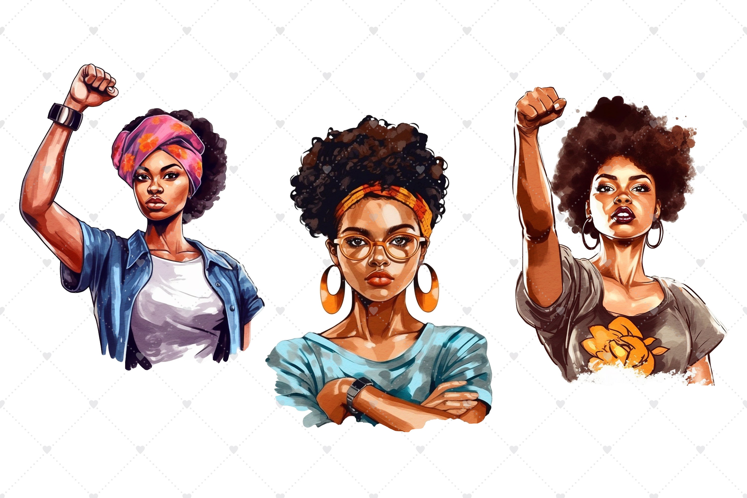 Girl Power Clipart. Girl Power PNG Sublimations. Black Girl Clipart ...
