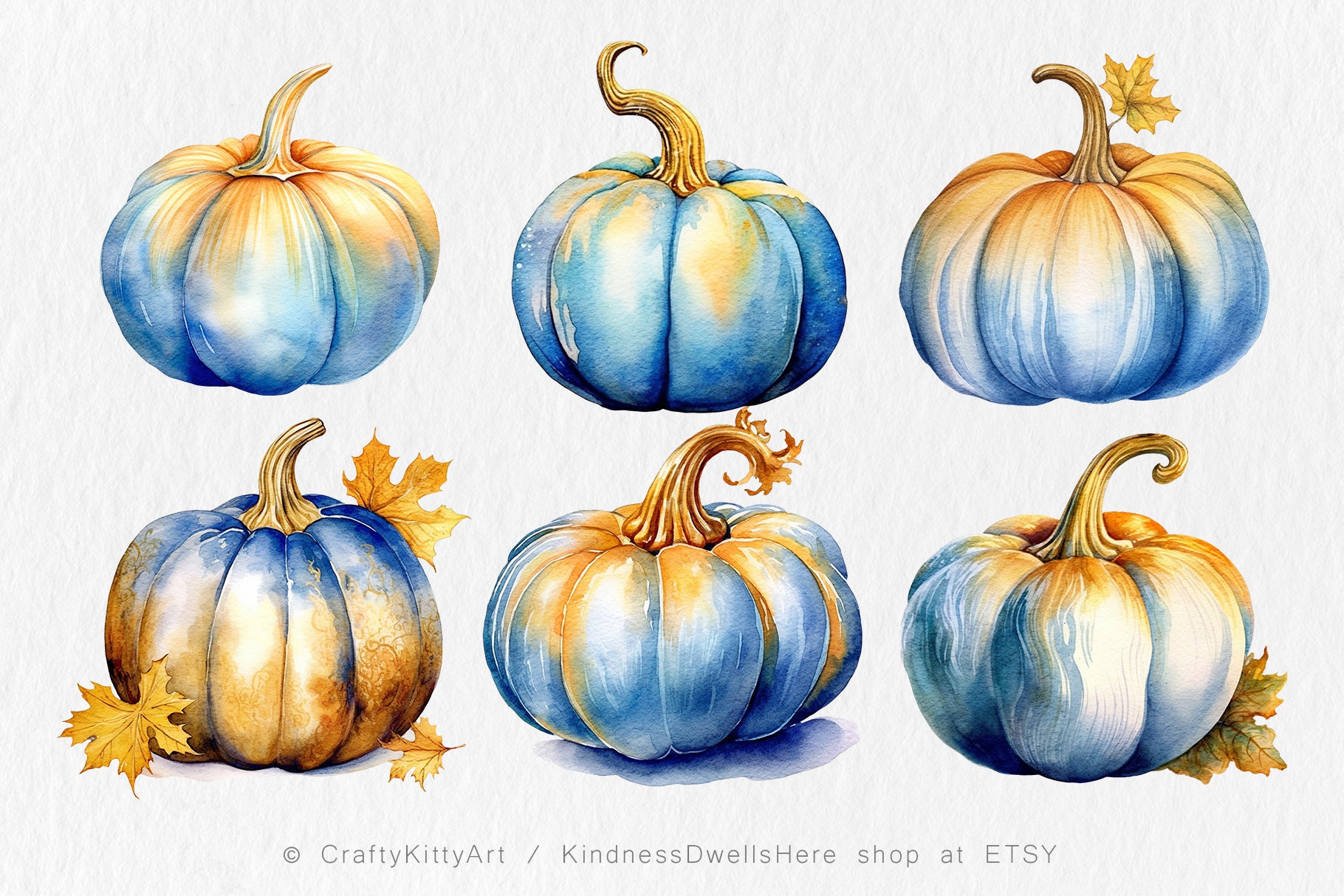 Pumpkin Watercolor Png. Pumpkin Clipart Bundle. Digital PNG ...