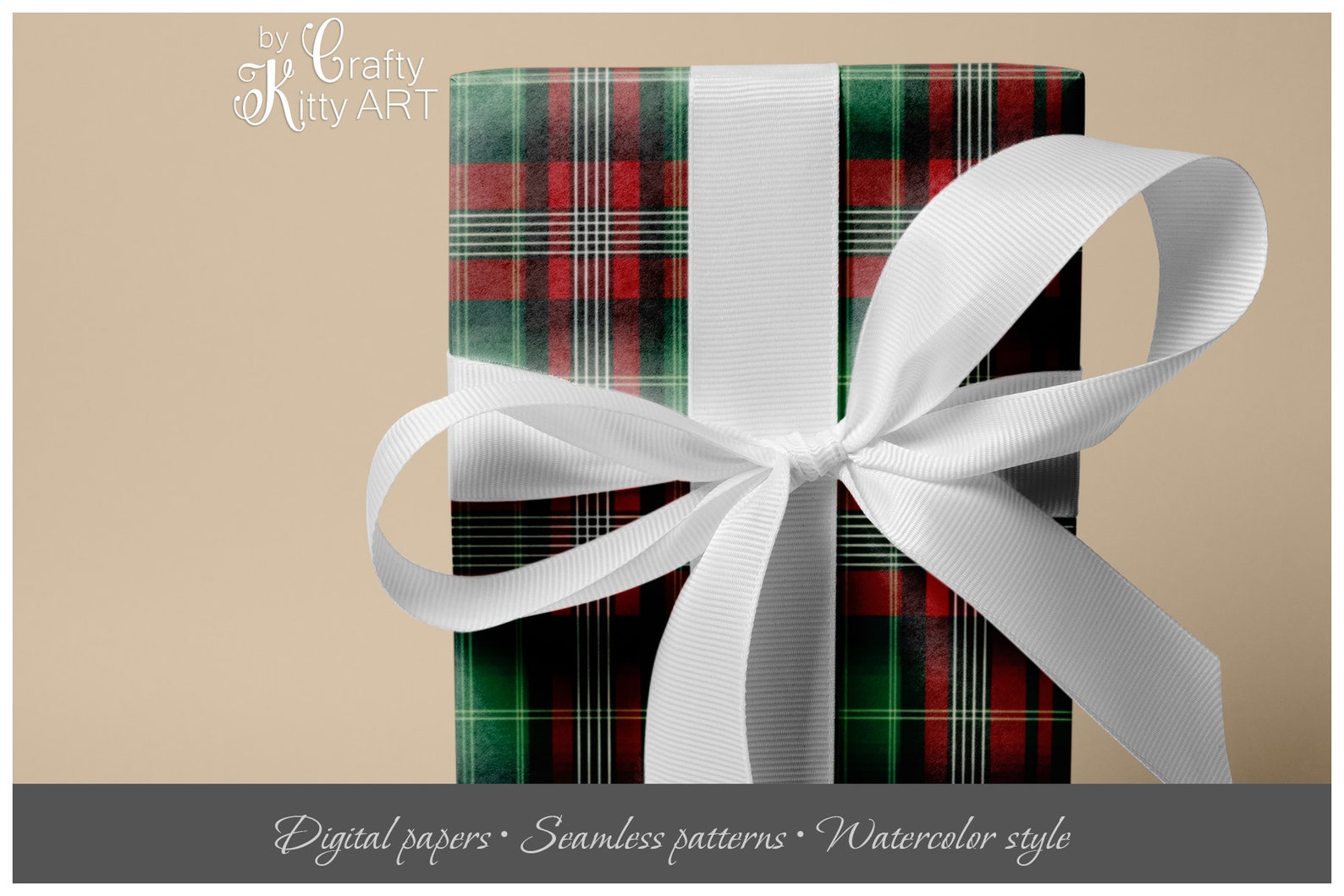 Tartan Plaid Seamless Patterns. Digital Paper Bundle. Winter Holiday ...