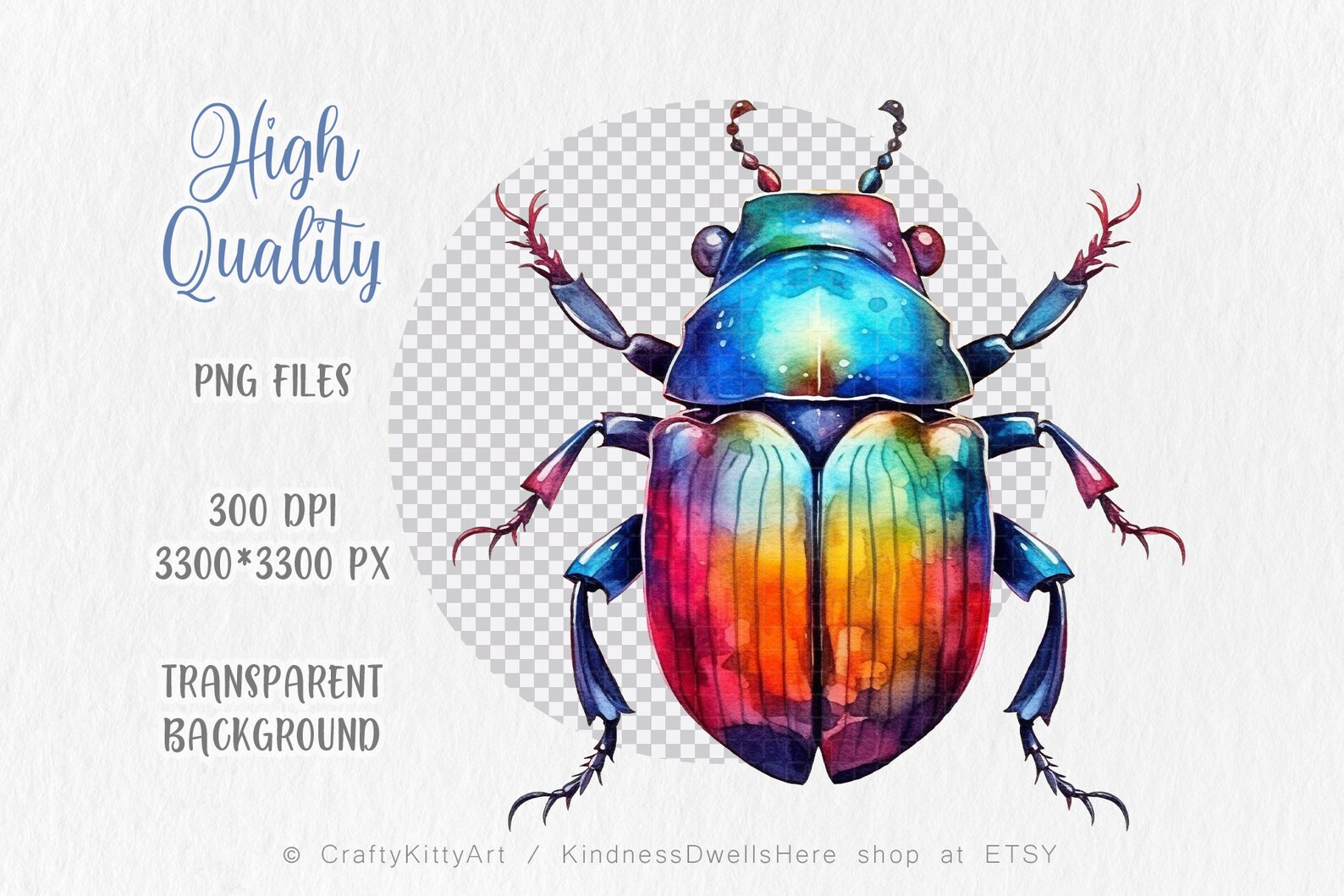 Watercolor Beetle Clipart Bundle. Watercolor Beetles Bug Png. Digital ...