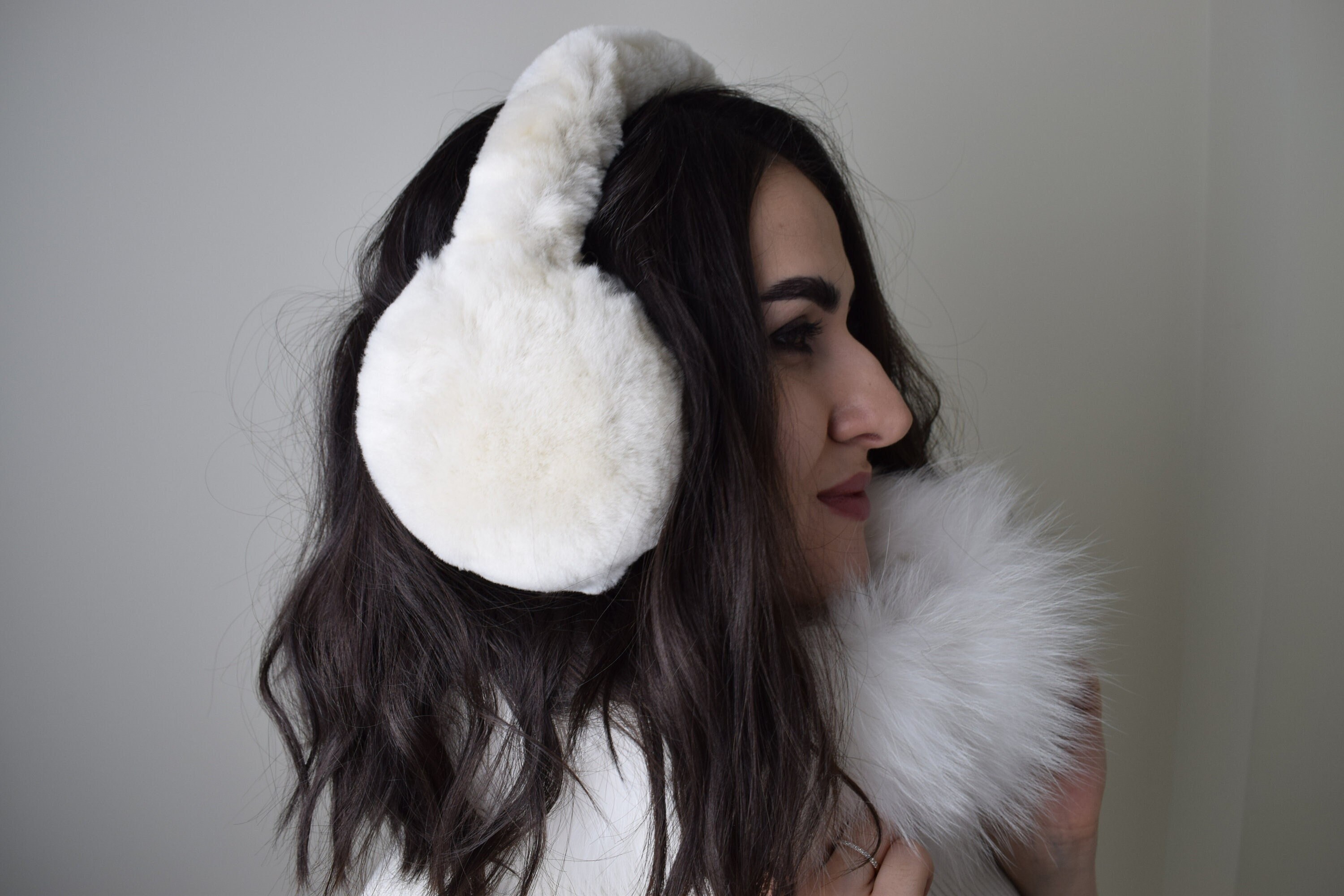 White Fluffy Ear Muffs