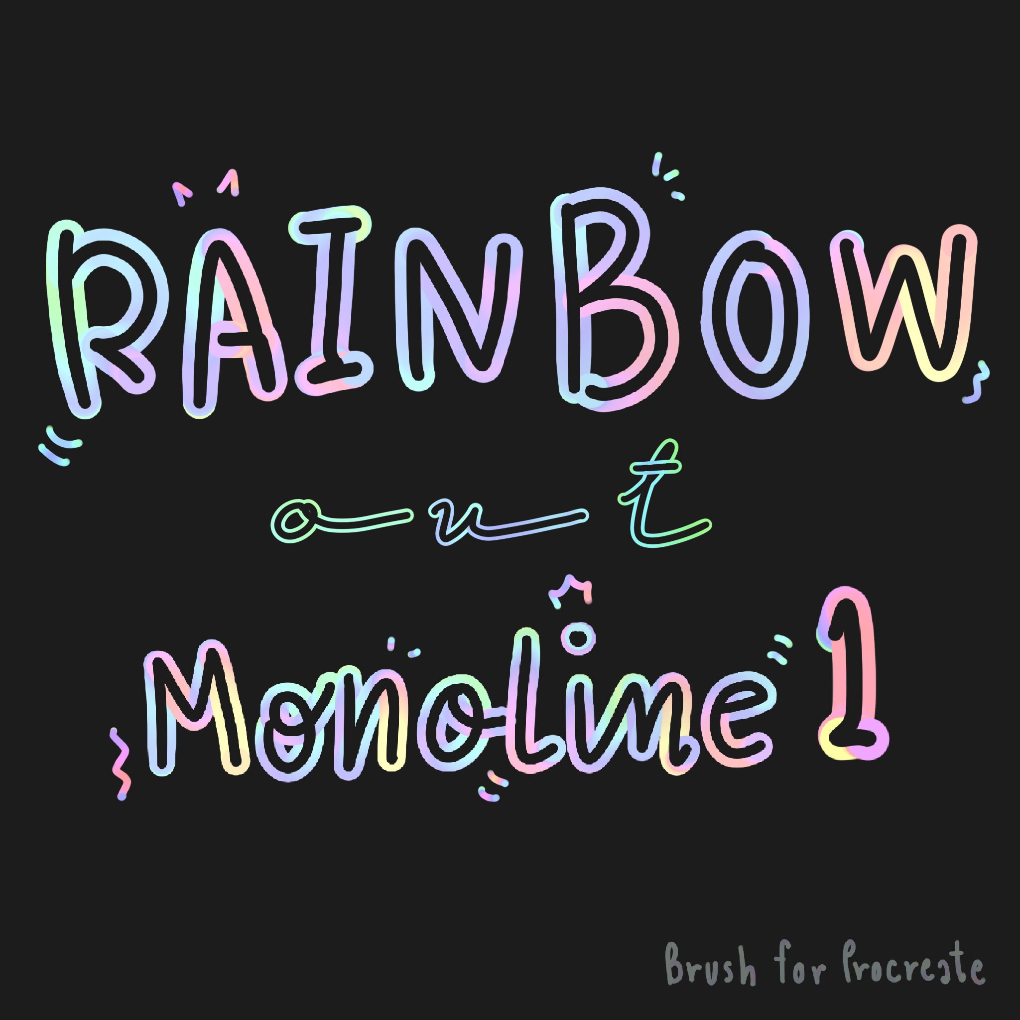 Procreate Brush Line Monoline Outline Brush Lettering - Etsy