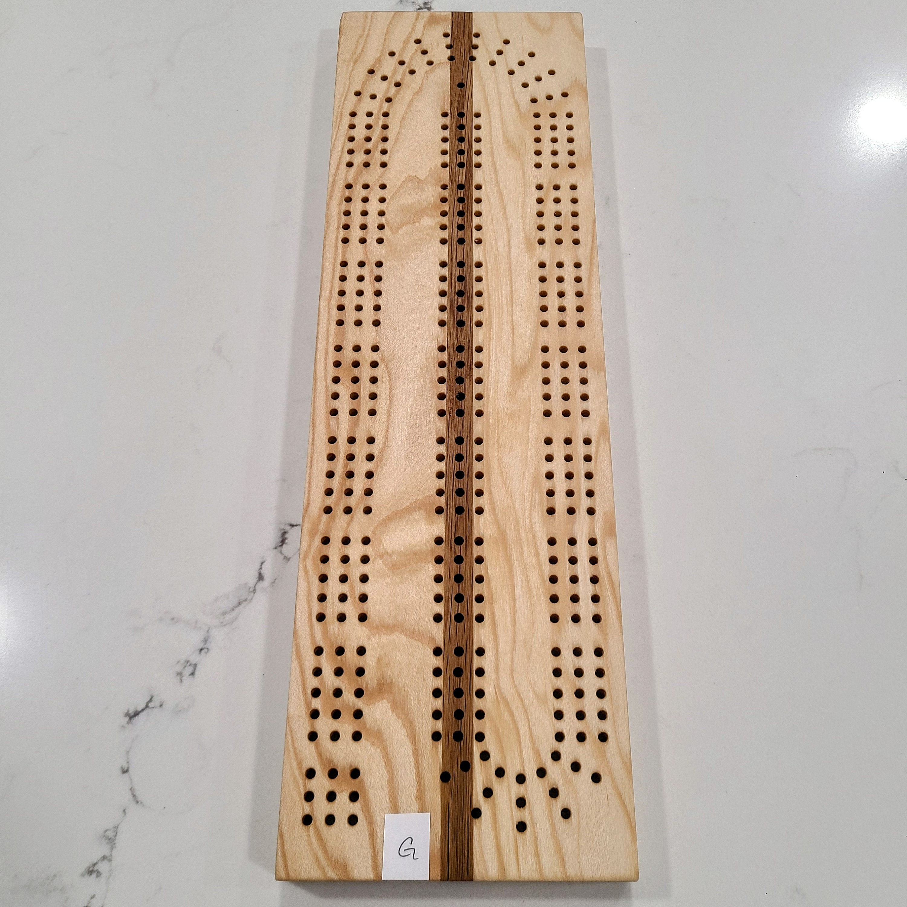 Handmade Cribbage Board Made From Maple and White Oak / Including Pegs ...
