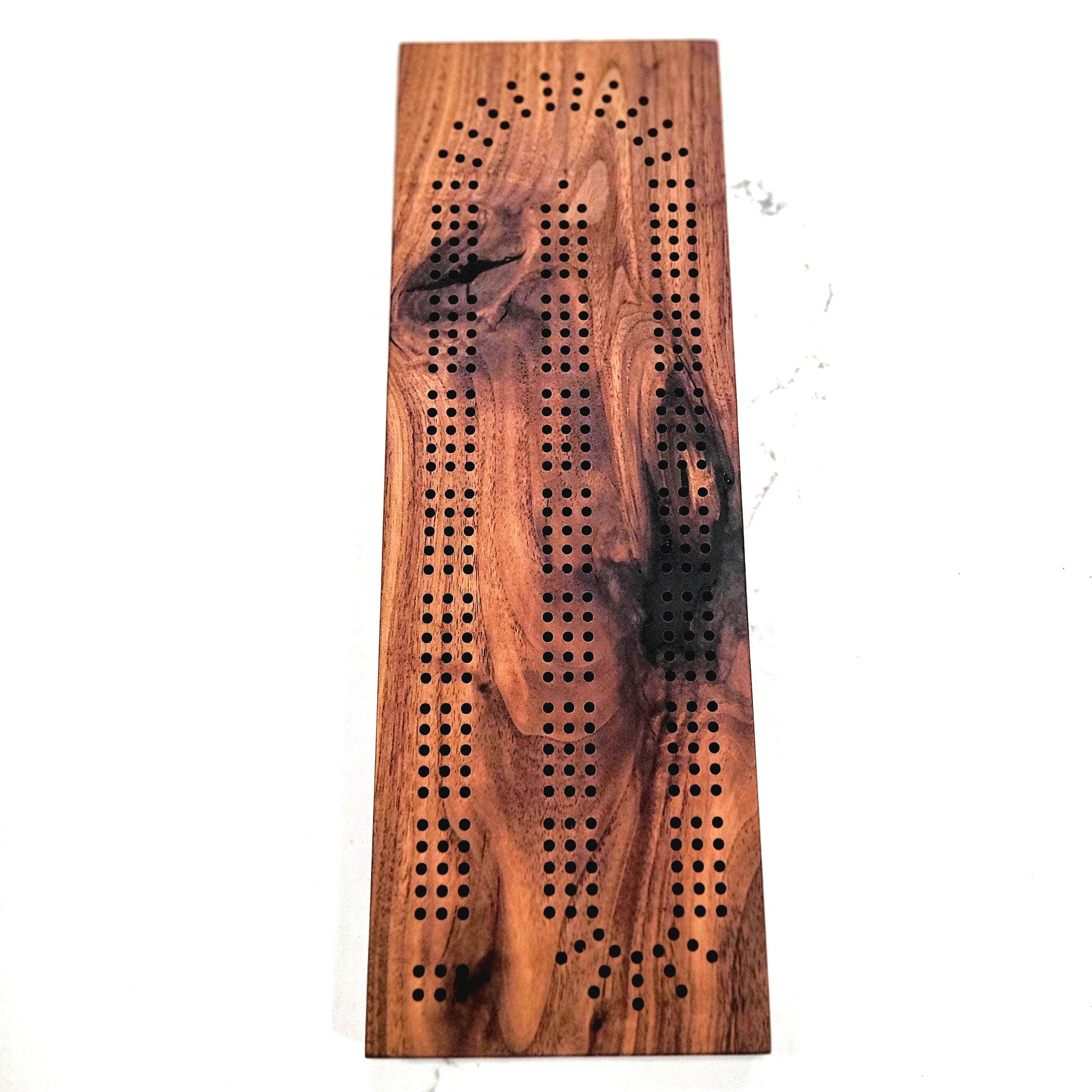 Handmade Cribbage Board Made From Walnut / Including Pegs - Custom ...