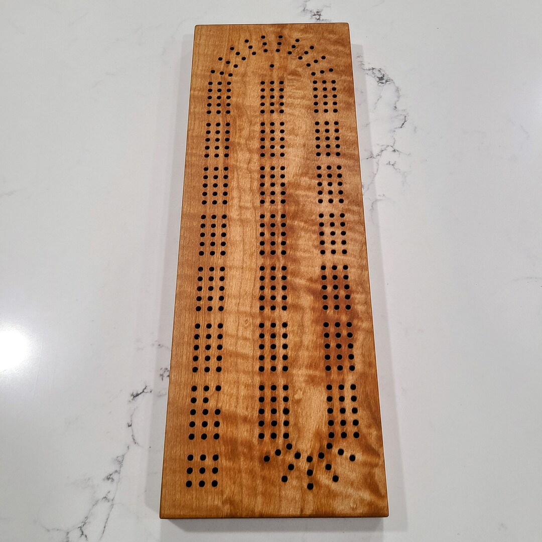 Handmade Cribbage Board Made From White Oak / Including Pegs - Custom ...