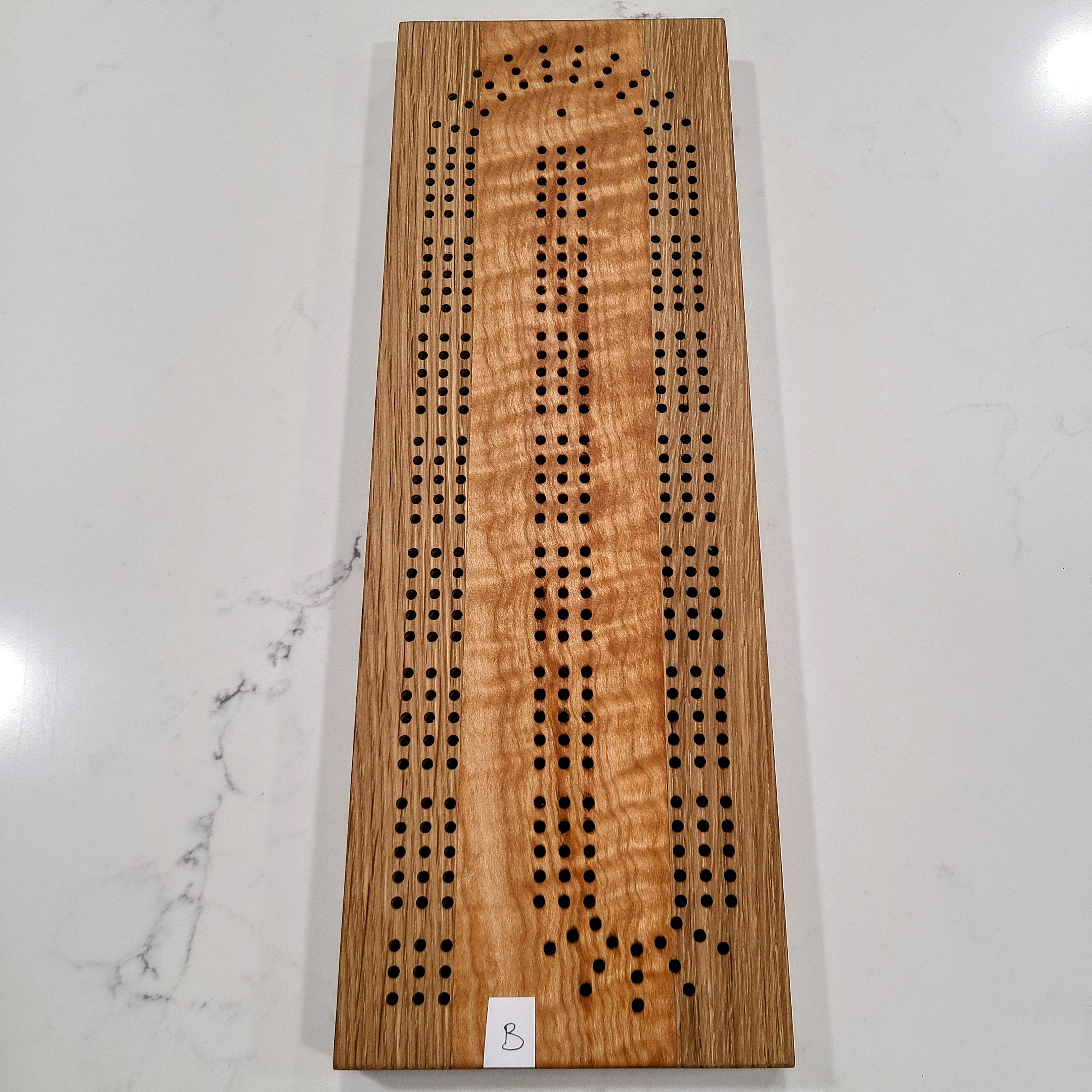 Handmade Cribbage Board Made From White Oak / Including Pegs - Custom ...