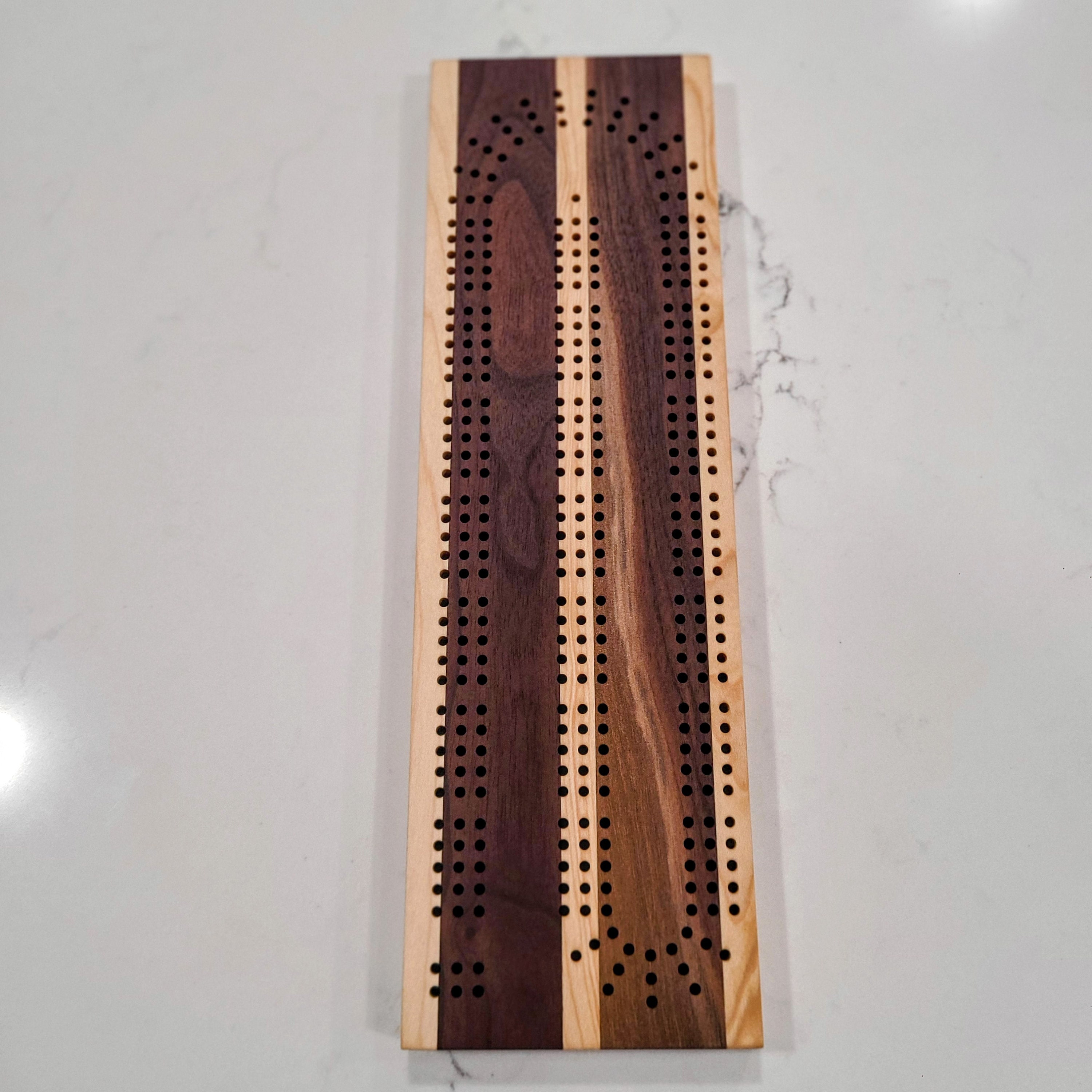 Handmade Cribbage Board Made From Walnut / Including Pegs - Custom ...