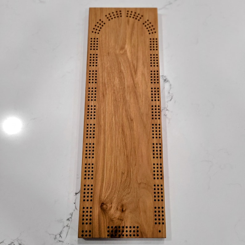 Handmade Cribbage Board Made From Hickory / Including Pegs - Custom ...