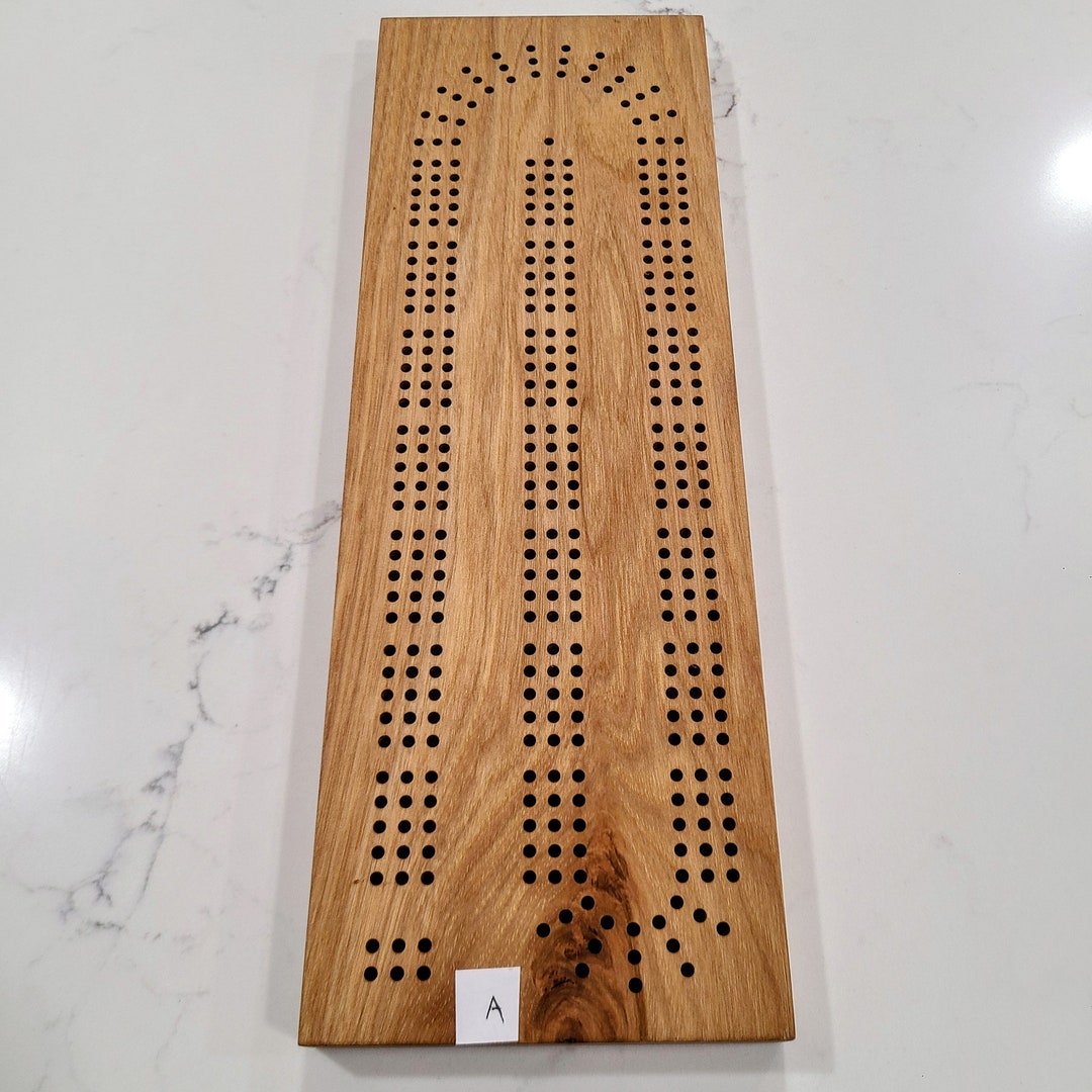Handmade Cribbage Board Made From Hickory / Including Pegs - Custom ...