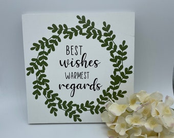 Best Wishes Warmest Regards Sign - Etsy