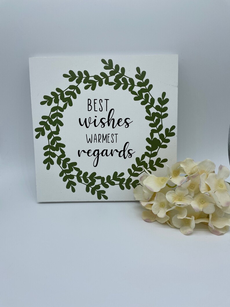 Best Wishes Warmest Regards - Etsy