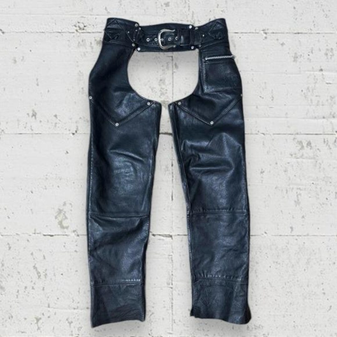 Vintage Harley-davidson Leather Chaps - Etsy
