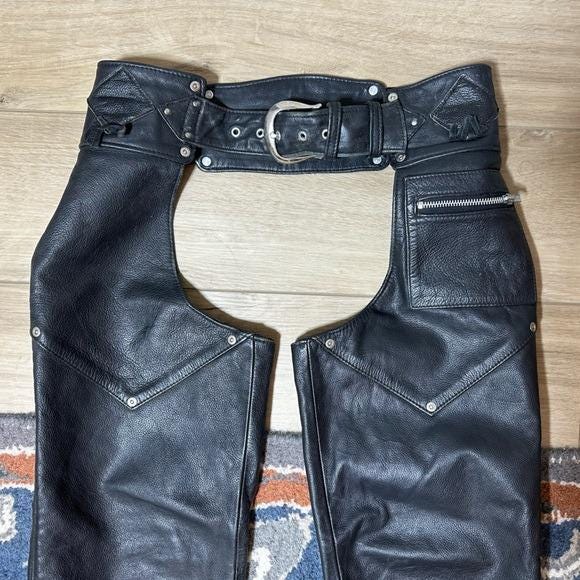 Vintage Harley-davidson Leather Chaps - Etsy