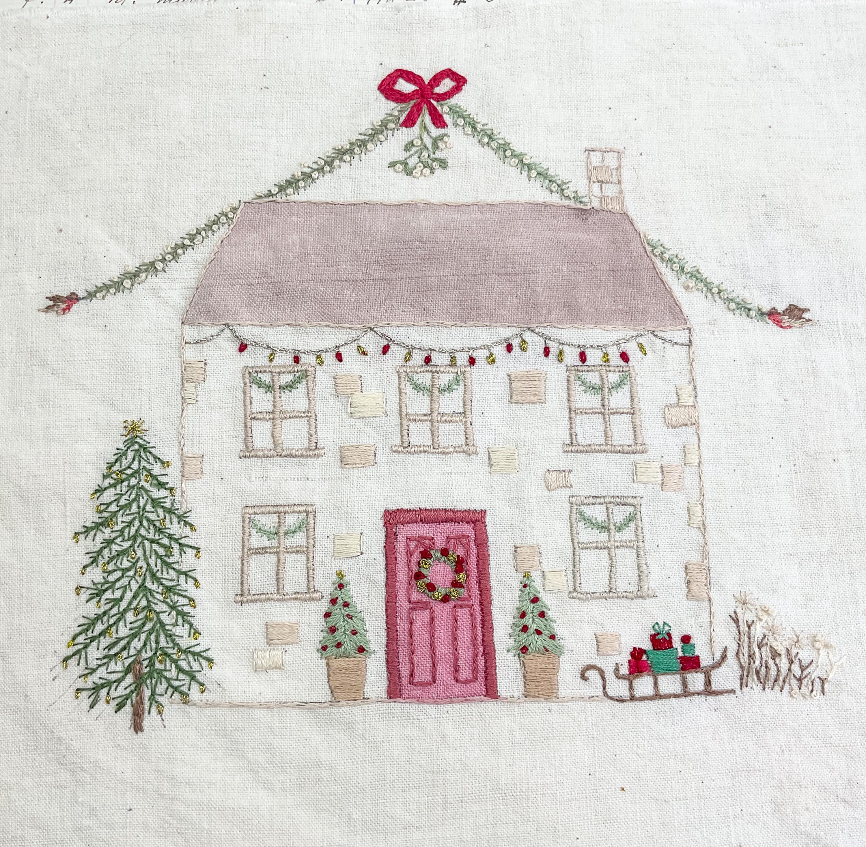Embroidery Advent Calendar Pattern: Christmas Cottage (PDF Digital ...