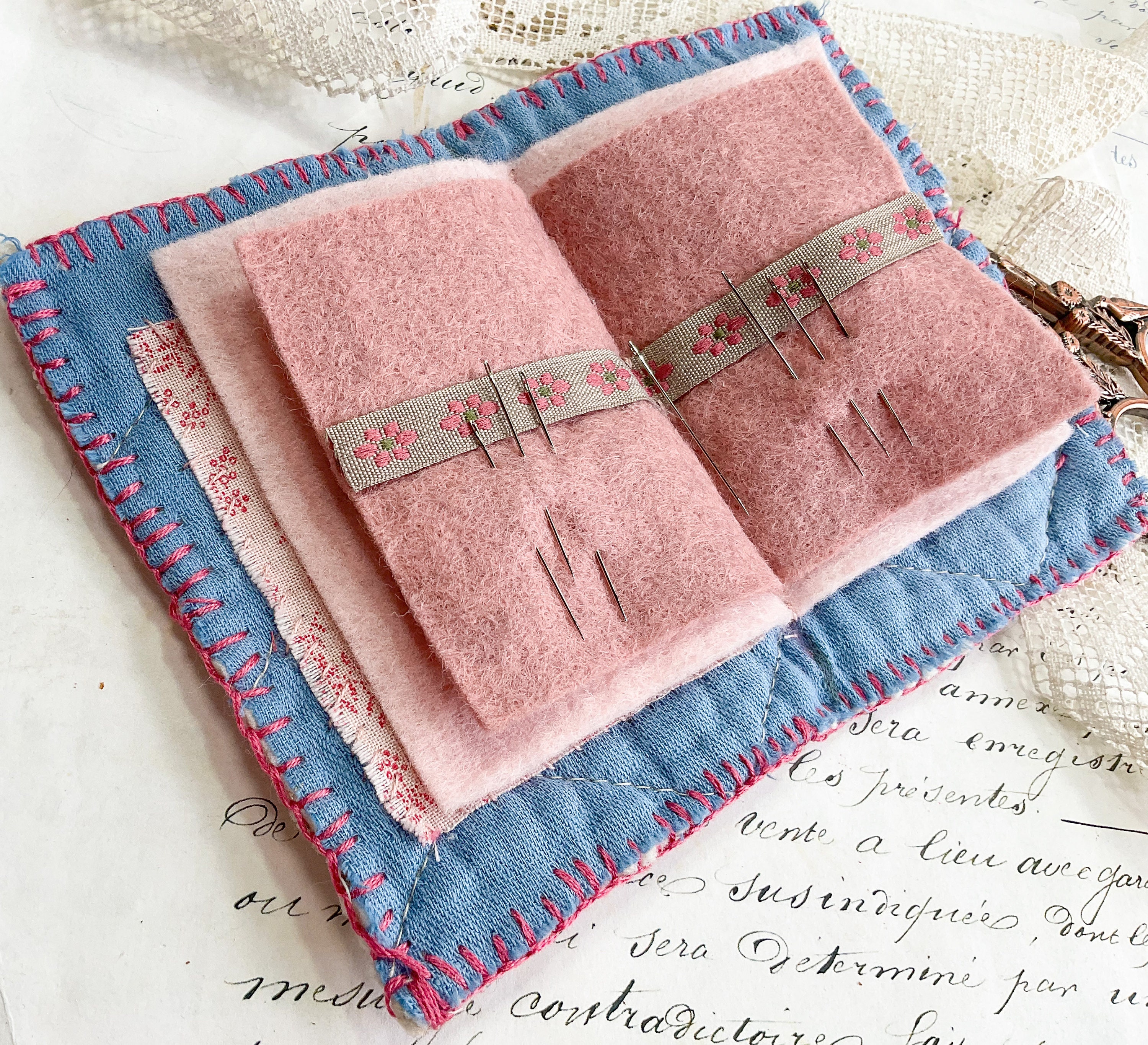 Vintage Needle Book Kit: DIY Sewing Case, Slow Stitch Project - Etsy Canada