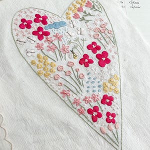 Embroidery Pattern, Cotswold Garden Heart Digital Download With Stitch ...