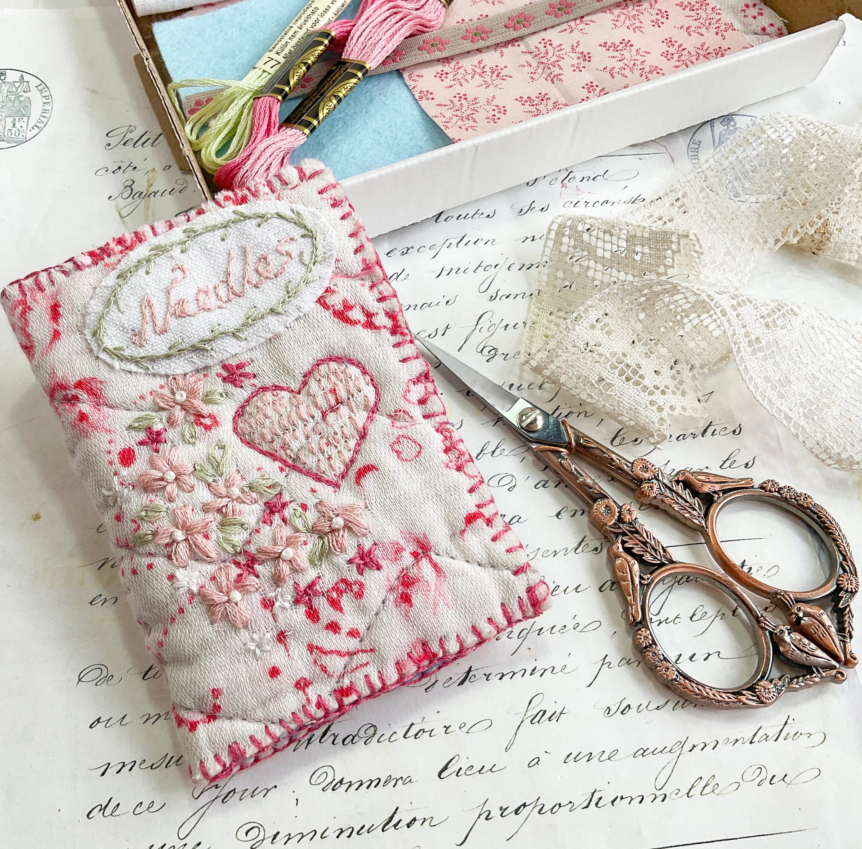 Vintage Needle Book Kit: DIY Sewing Case, Slow Stitch Project - Etsy UK