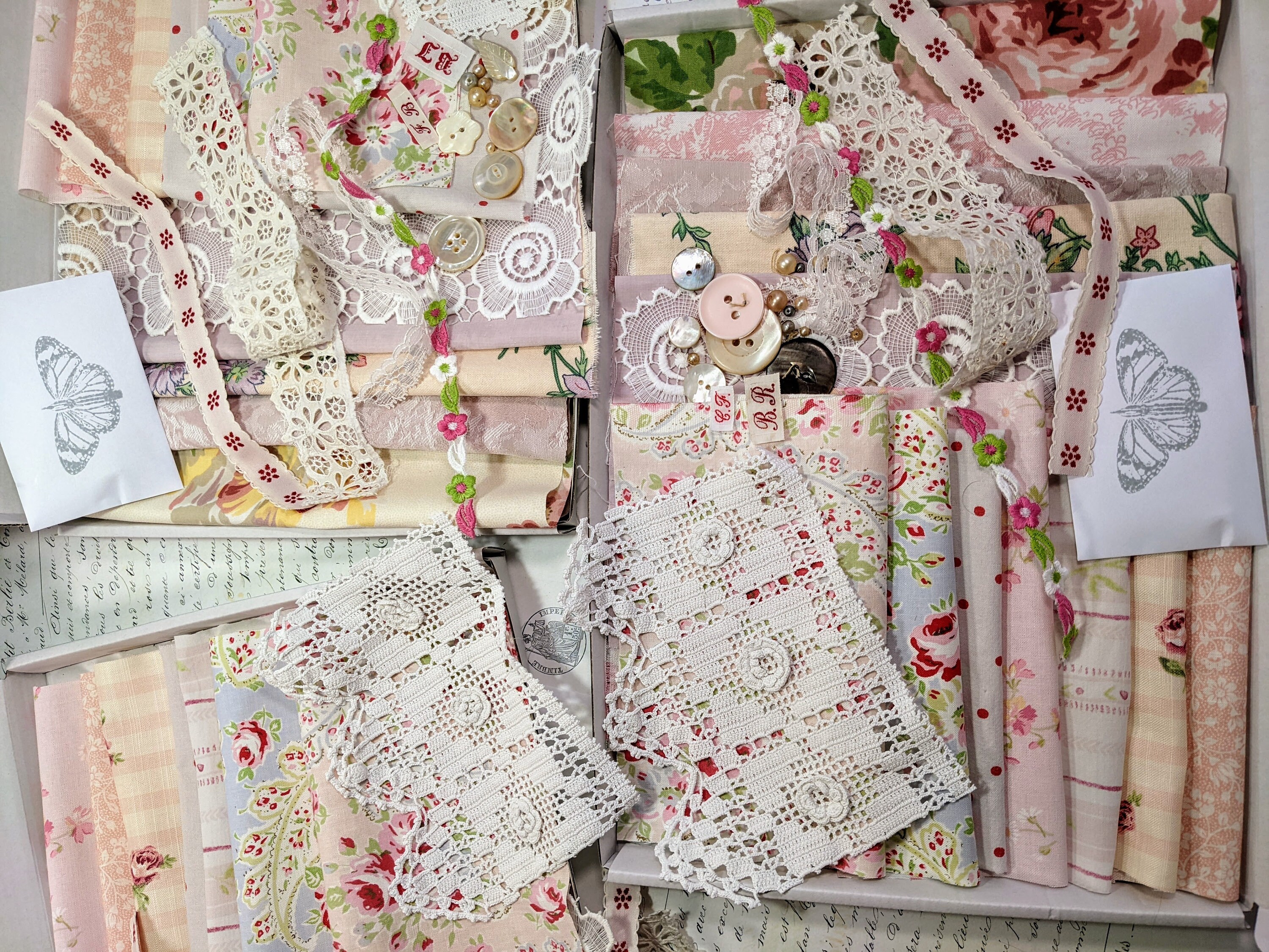 Kit #26 Antique Linen and Lace for Slow Stitching and Journaling ...