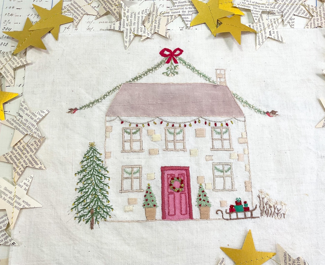Embroidery Advent Calendar Pattern: Christmas Cottage (PDF Digital ...