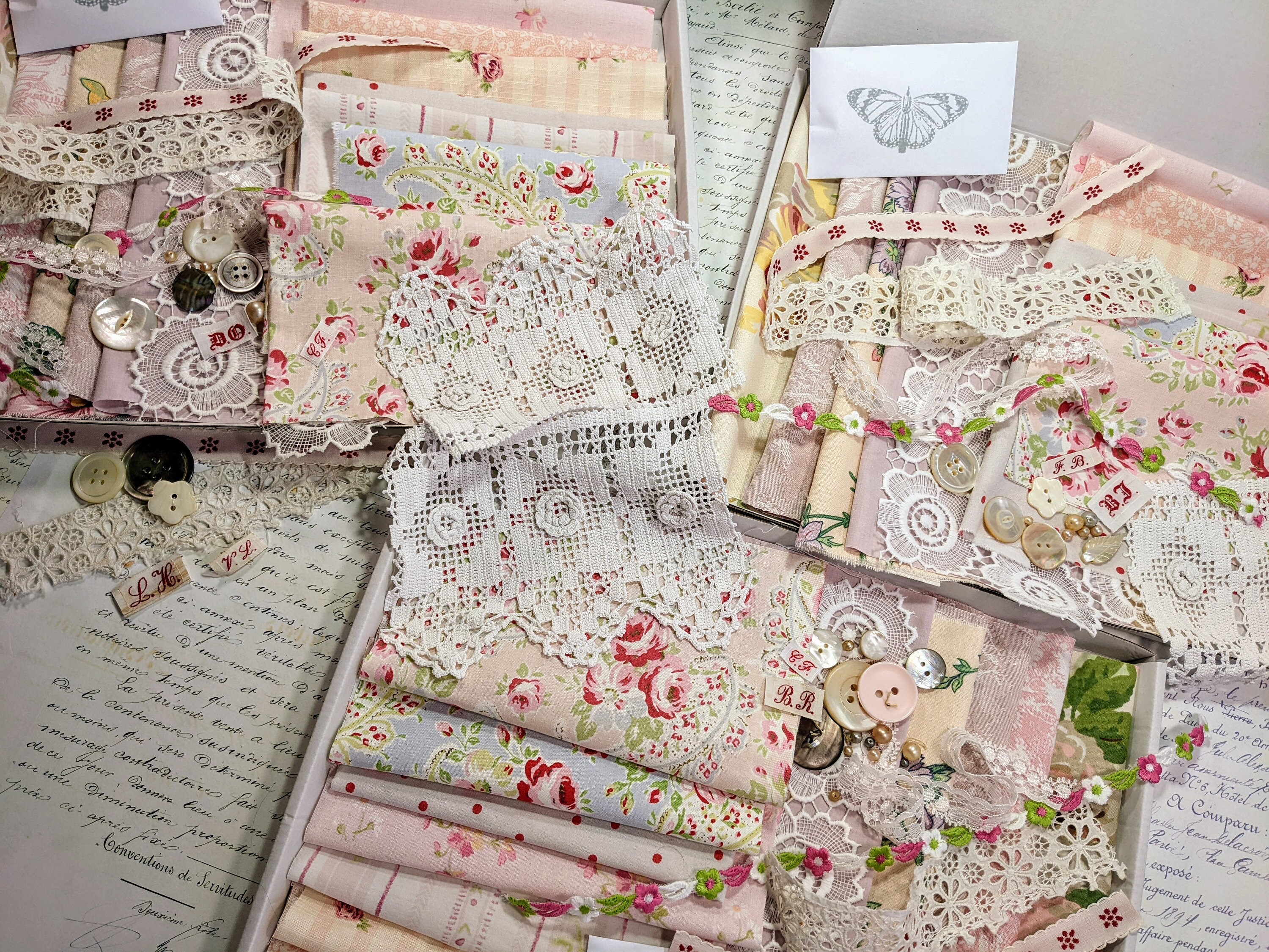 Kit #26 Antique Linen and Lace for Slow Stitching and Journaling ...
