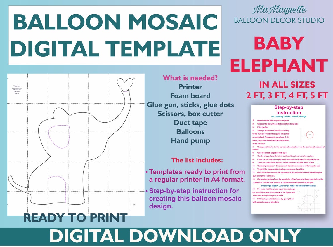 How To Make A Balloon Mosaic Template