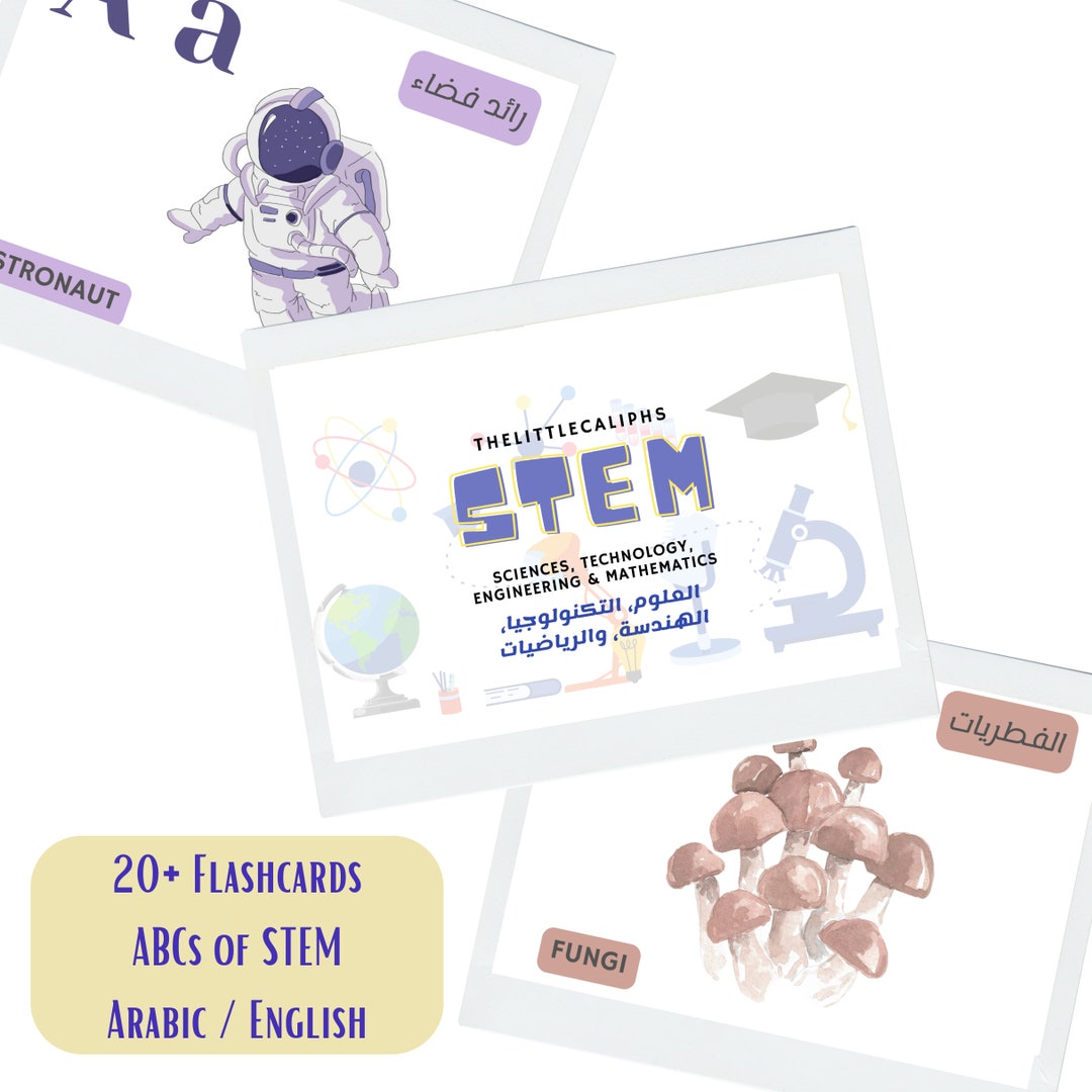 ULTIMATE GUIDE to the Abcs of STEM in Arabic - Coloring Cards in Arabic ...