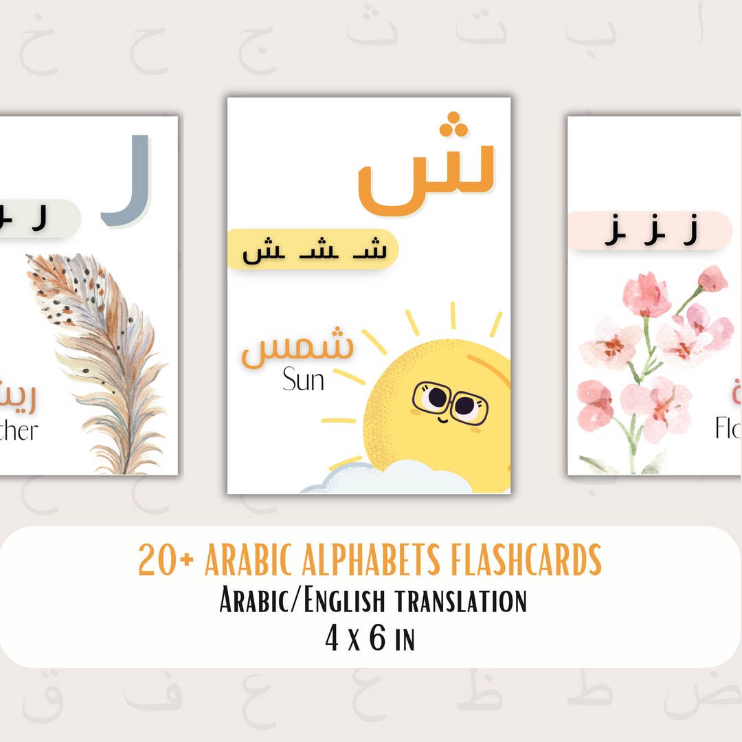 20+ ARABIC ALPHABETS CARDS - Complete Set - Arabic Learning for ...
