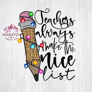 Teacher Christmas Sublimation Transfer, Sublimation Transfer, Ready to ...